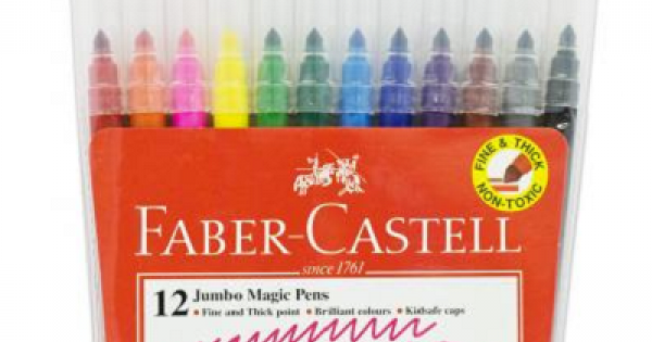 Faber Castell Jumbo Magic Pens (12 Colours) | Sesco Art & Crafts Singapore