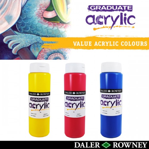 Daler Rowney Graduate Acrylic Colour 500ml | Sesco Art & Crafts Singapore