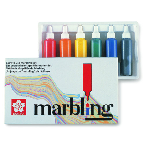 Japan Water Based Marbling Set (6 Colours x 12ml) | Sesco Art & Crafts ...