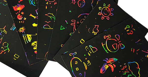 Scratch Art Paper (5 sheets with scrapper tool) | Sesco Art & Crafts ...